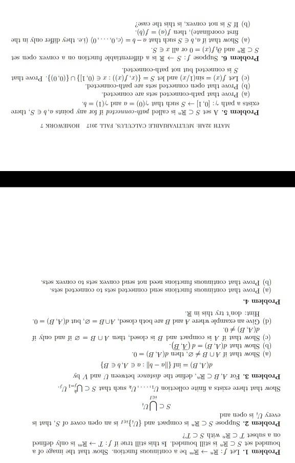 Problem 1, Let f: Rn → Rm be a continuous function. | Chegg.com