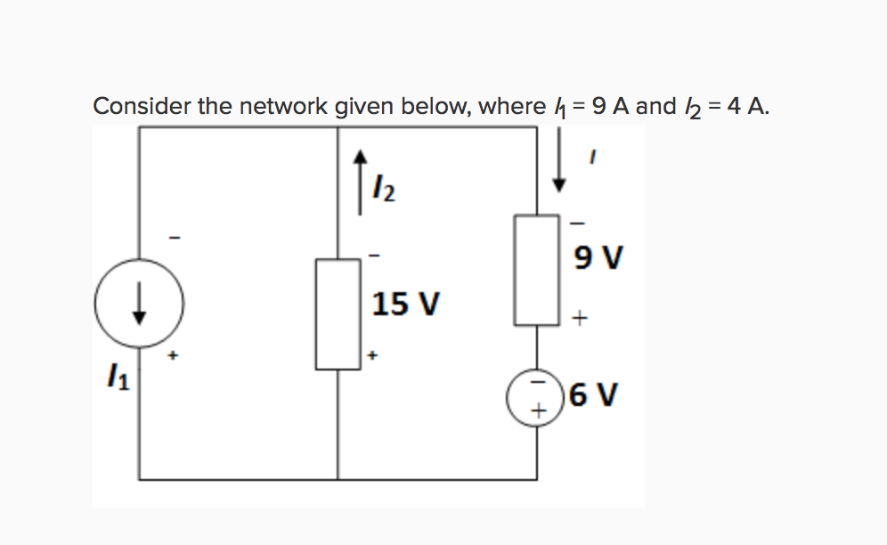 Solved Consider the network given below, where I_1 = 9 A and | Chegg.com