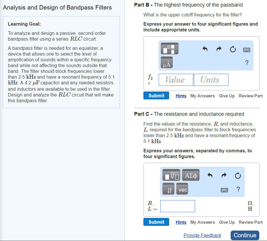 Solved To analyze and design a passive, second-order | Chegg.com