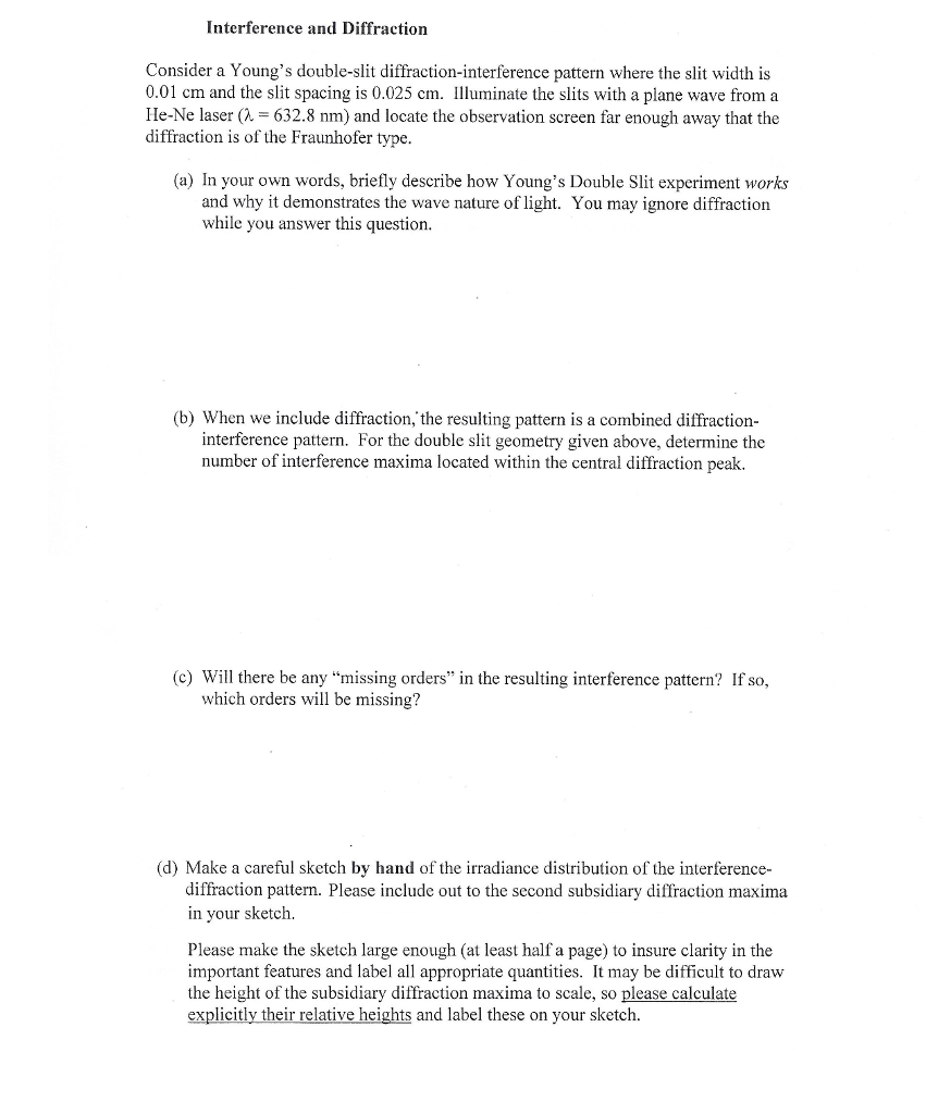 Solved Consider a Young's double-slit | Chegg.com