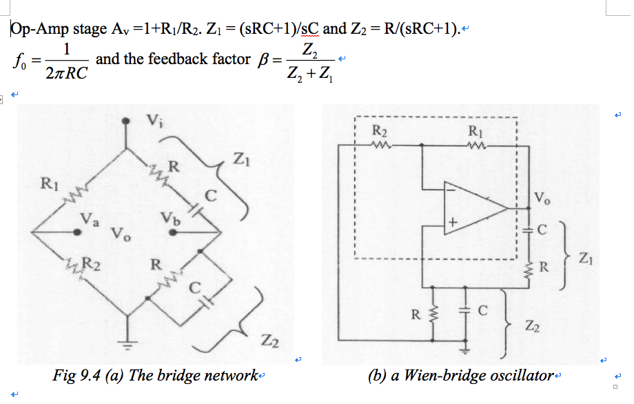 Solved 2. Consider the Wien-bridge circuit in Figure 9.4 b). | Chegg.com