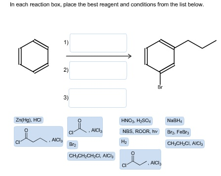 Solved In each reaction box, place the best reagent and | Chegg.com