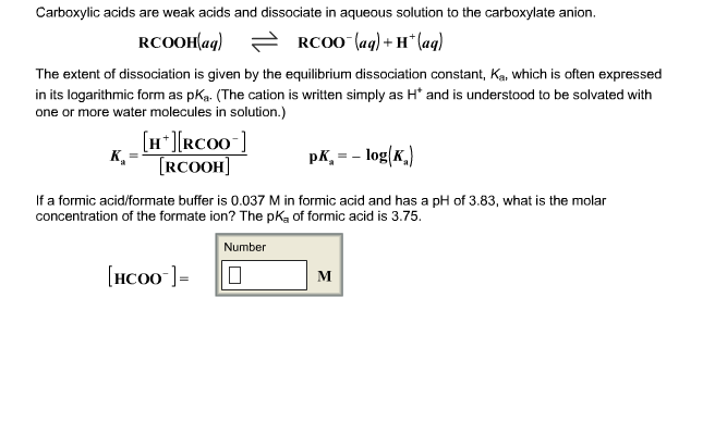 Solved If a formic acid/formate buffer is 0.037 M in formic | Chegg.com