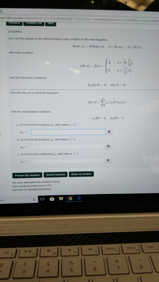 w4 math msu.edu/webwork2/mth 235 ss18,88760/Hw28-73 | Chegg.com