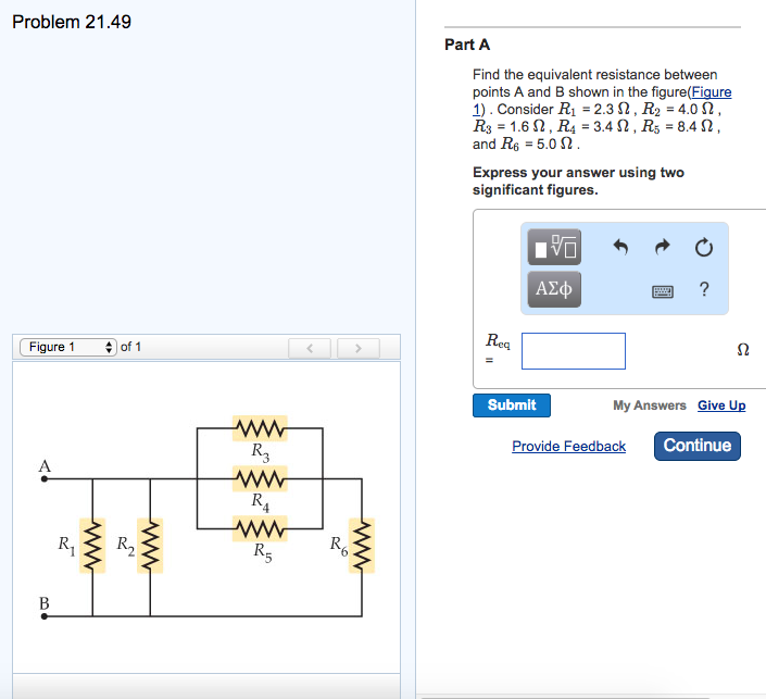 Solved Find the equivalent resistance between points A and B | Chegg.com