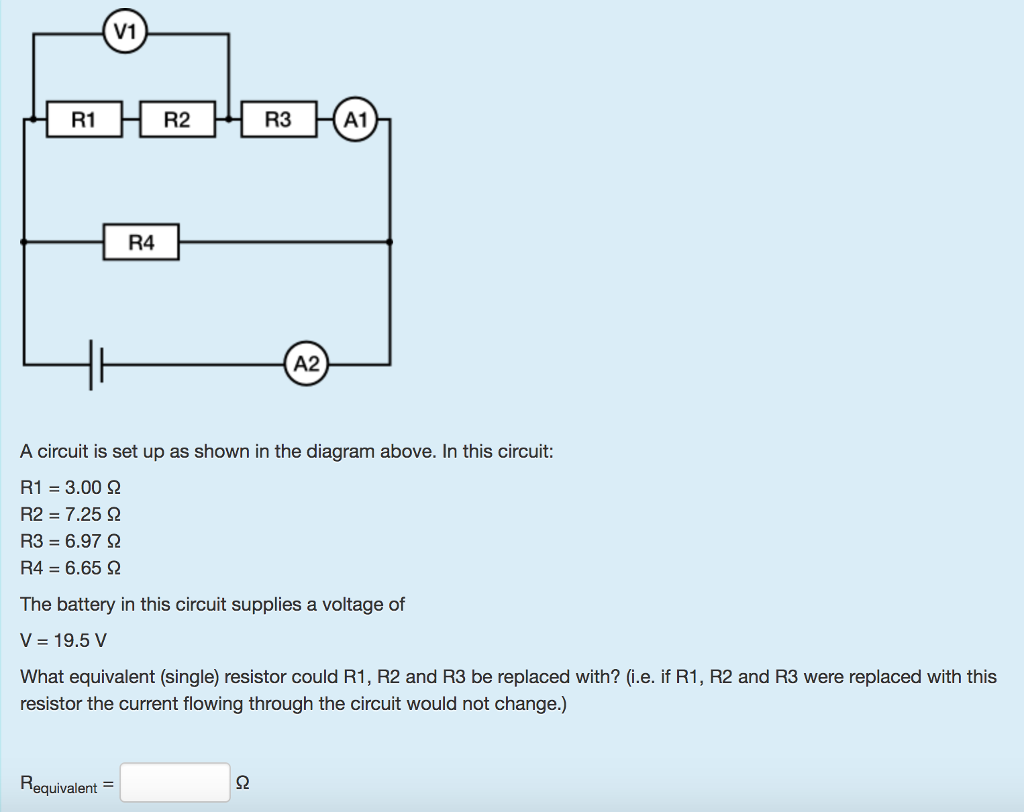 Solved V1 R1 R2 R4 A circuit is set up as shown in the | Chegg.com
