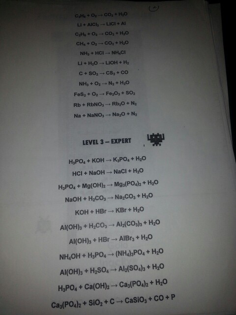 c,Ha + Oz → CO2 + H2O LI + Alch--+ Lici + Al GHe + O2 | Chegg.com