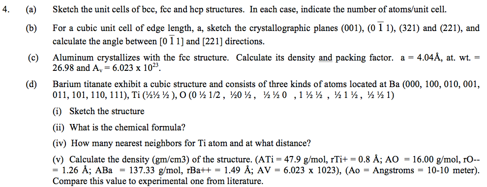 Solved Sketch the unit cells of bcc, fcc and hcp structures. | Chegg.com