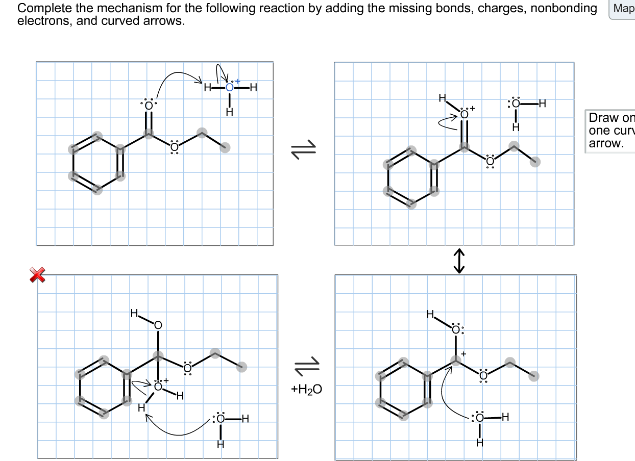 Complete the mechanism for the following reaction by | Chegg.com