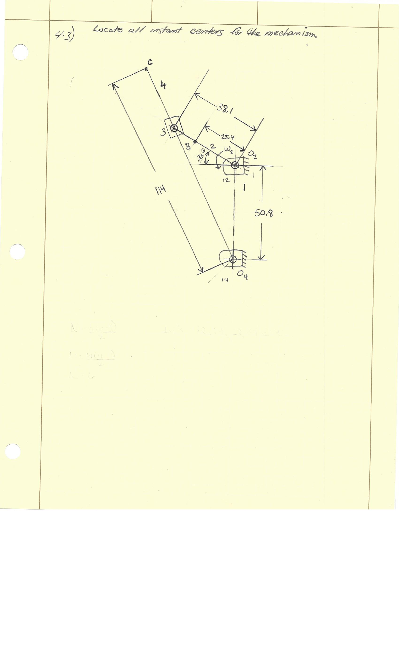 4-3: Locate all instant center of locations. | Chegg.com