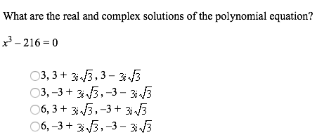 Solved What are the real and complex solutions of the | Chegg.com