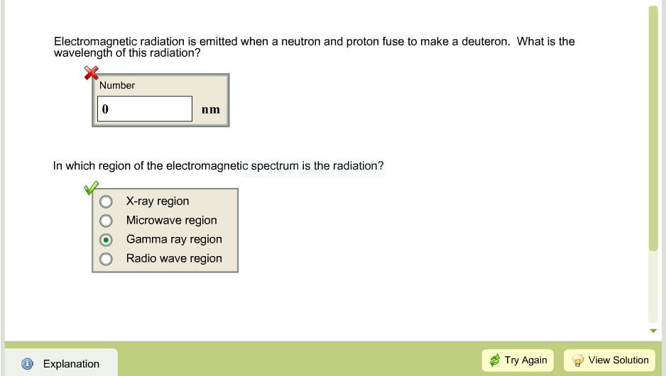Solved Electromagnetic radiation is emitted when a neutron | Chegg.com