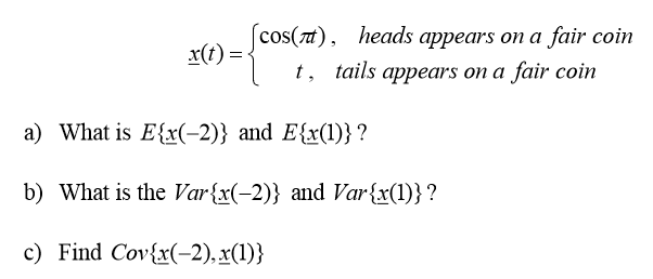 Solved The r.p. x(t) is defined as follows | Chegg.com