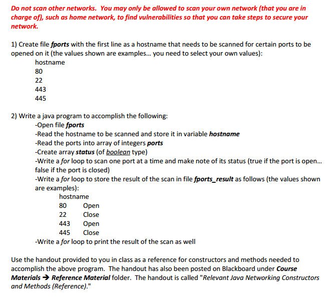 Solved Do not scan other networks. You may only be allowed | Chegg.com