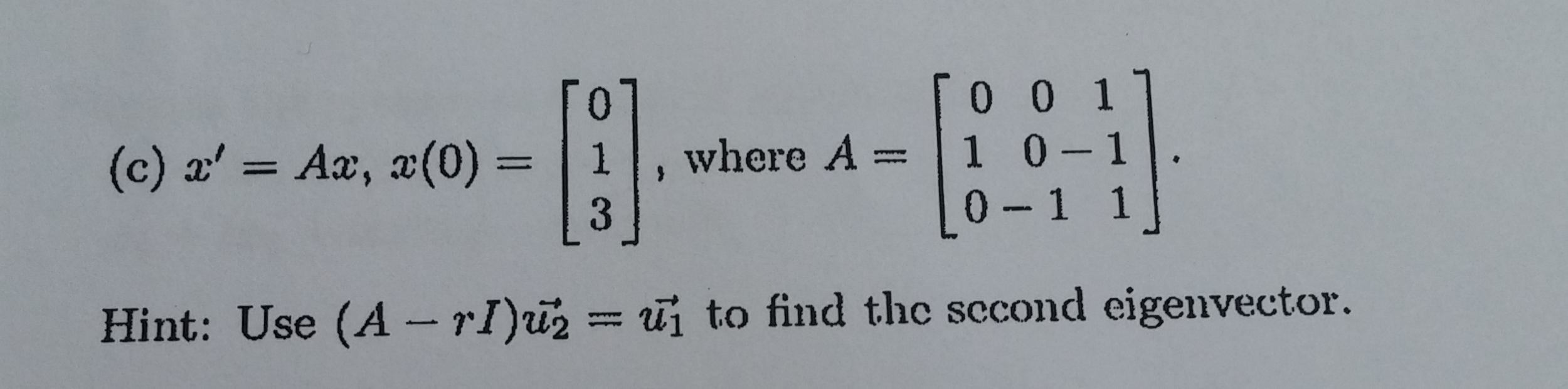 Solved Use Matrix Method to find the solution to the | Chegg.com