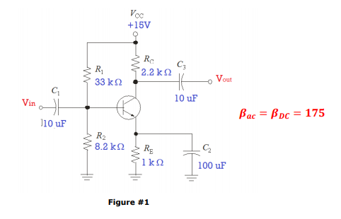Solved For the circuit shown in Figure #1, determine the | Chegg.com