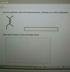 Solved Give the systematic name of the following alkene, | Chegg.com