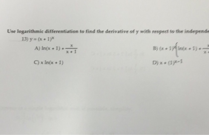 Solved Use logarithmic differentiation to find the | Chegg.com