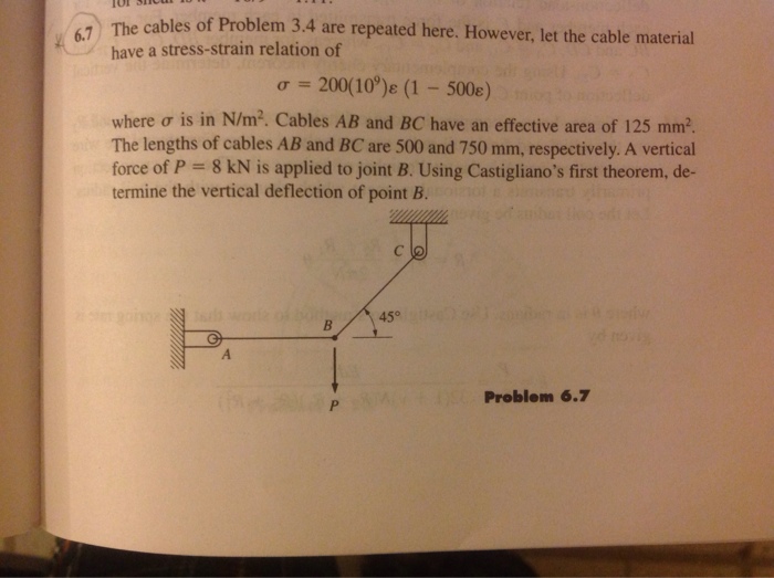 Solved The cables of Problem 3.4 are repeated here. However, | Chegg.com
