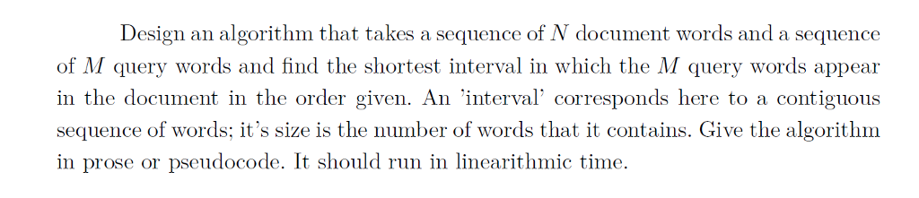 Solved Design an algorithm that takes a sequence of N | Chegg.com