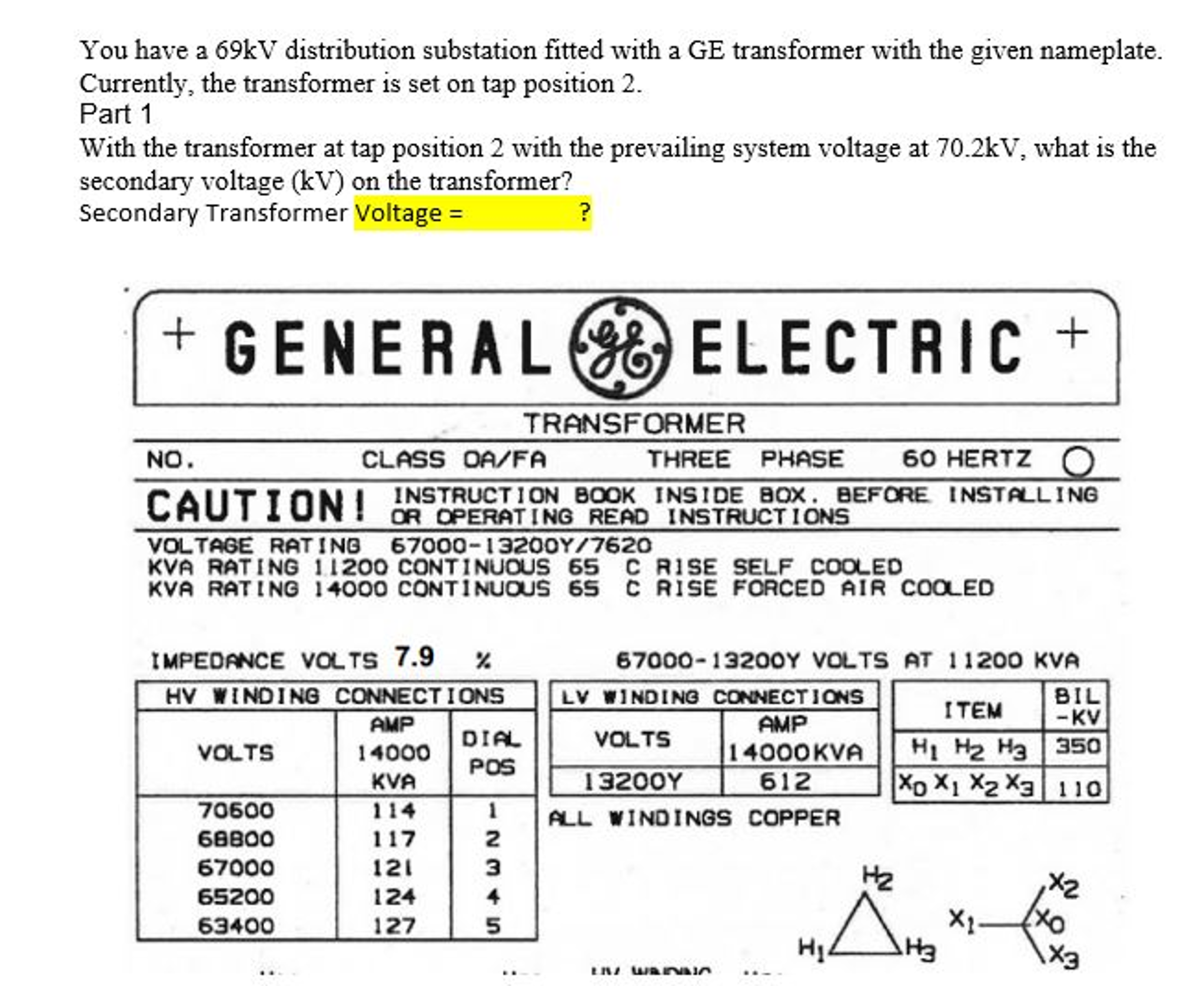 Solved You have a 69kV distribution substation fitted with a | Chegg.com