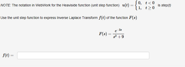 Solved Use the unit step function to express Inverse Laplace | Chegg.com