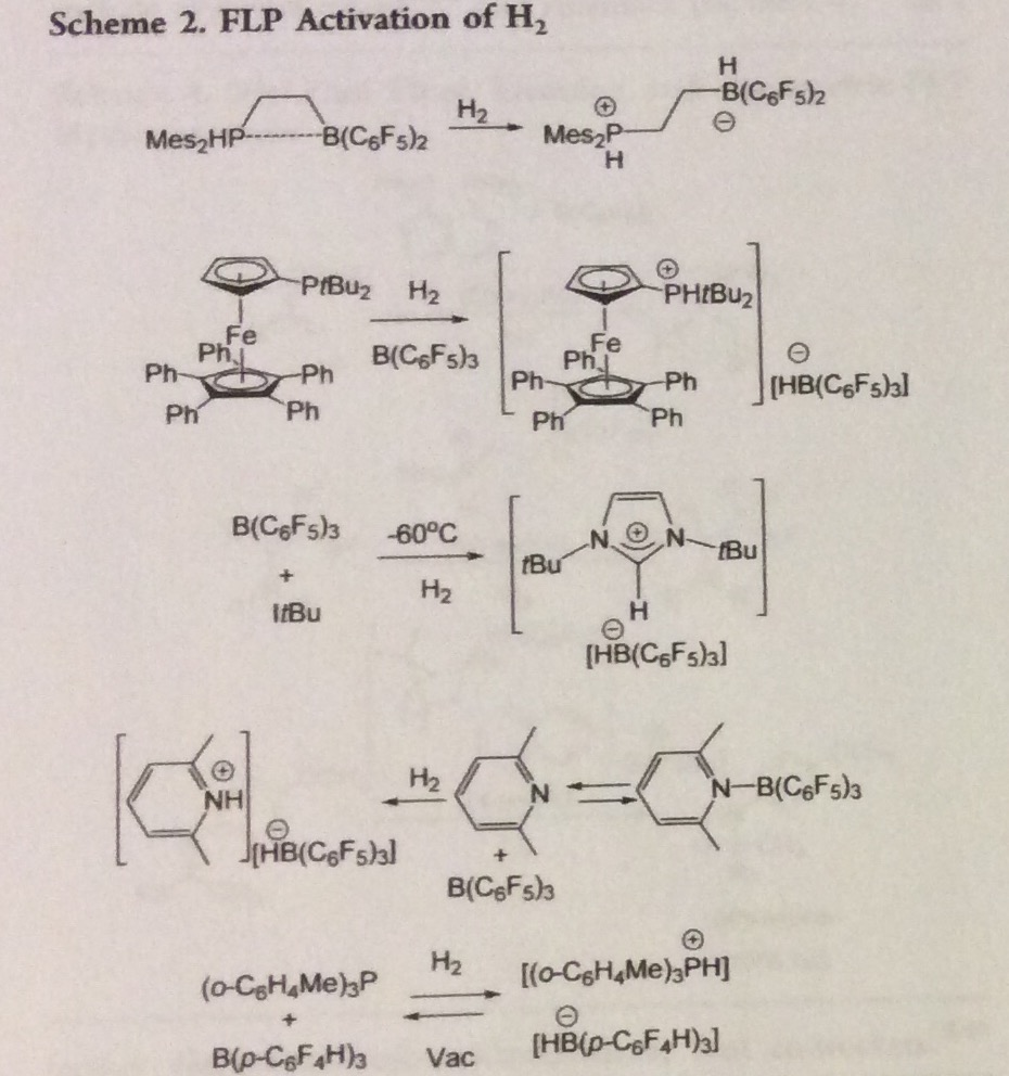 3) The use of FLPs to activate dihydrogen is now | Chegg.com