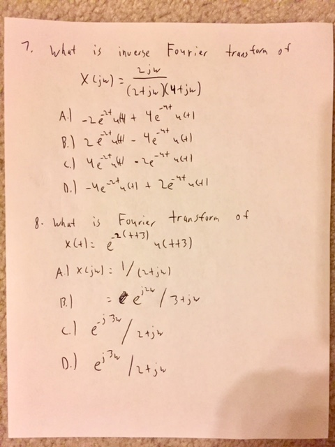 Solved What is the inverse Fourier transform of X(jw) = 2 | Chegg.com Solved What is the inverse Fourier transform of X(jw) = 2 | Chegg.com
