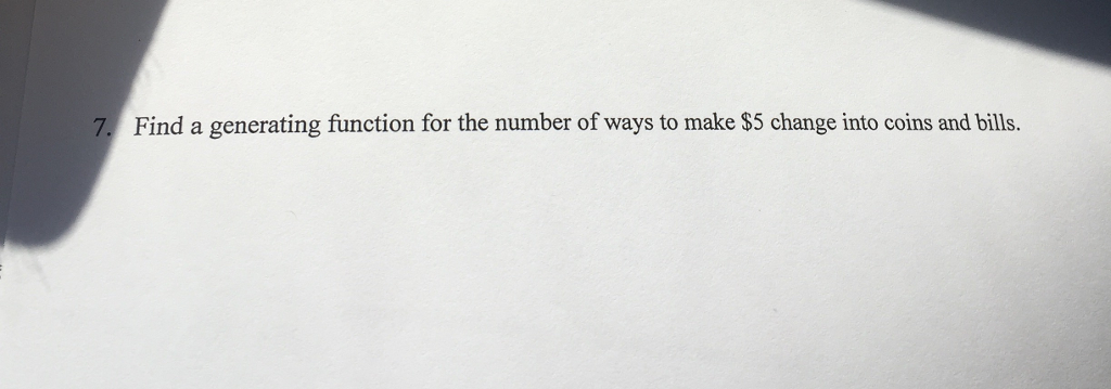 Solved Find a generating function for the number of ways to | Chegg.com