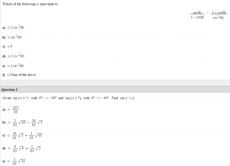 Solved Which of the following is equivalent to 2 | Chegg.com