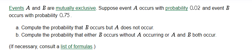 Solved Events A and B are mutually exclusive. Suppose event | Chegg.com