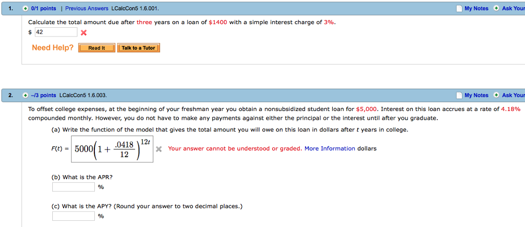 Solved Calculate the total amount due after three years on a | Chegg.com