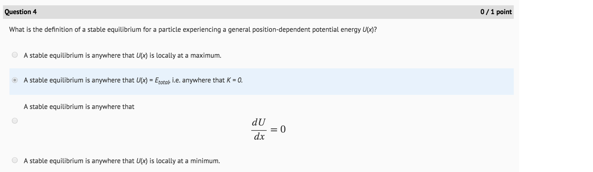 Solved What is the definition of a stable equilibrium for a | Chegg.com