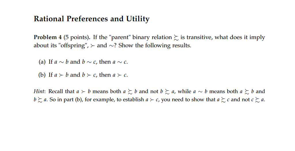 Solved If the "parent" binary relation is transitive, what | Chegg.com