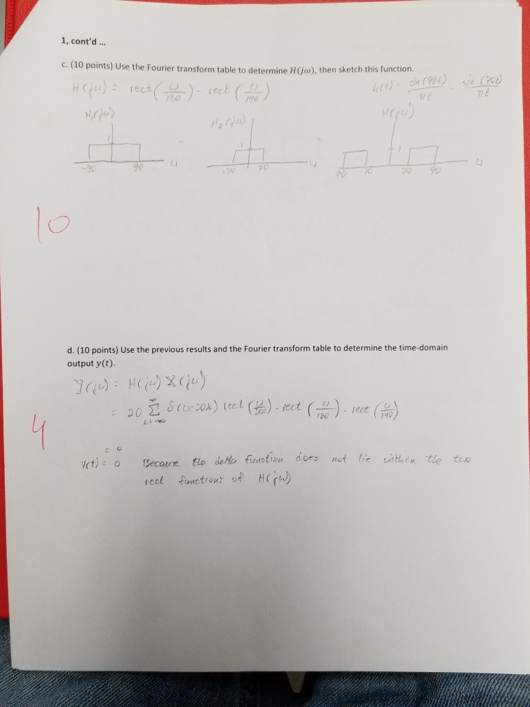 Solved 2.4 1. C-T Fourier Transform & LTI System Frequency | Chegg.com