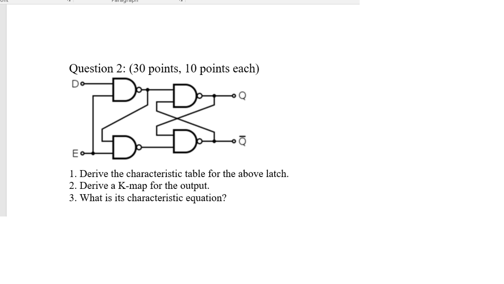 Solved Derive the characteristic table for the above | Chegg.com