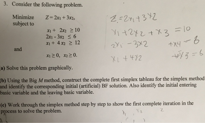 Solved Consider the following problem Solve this problem | Chegg.com