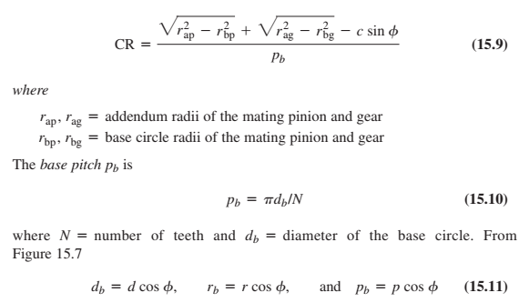 Solved bp rb ap (15.9) Pb where a addendum radii of the | Chegg.com
