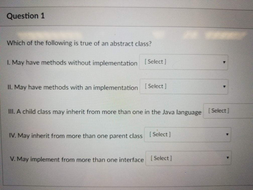 Solved Question 1 Which of the following is true of an | Chegg.com
