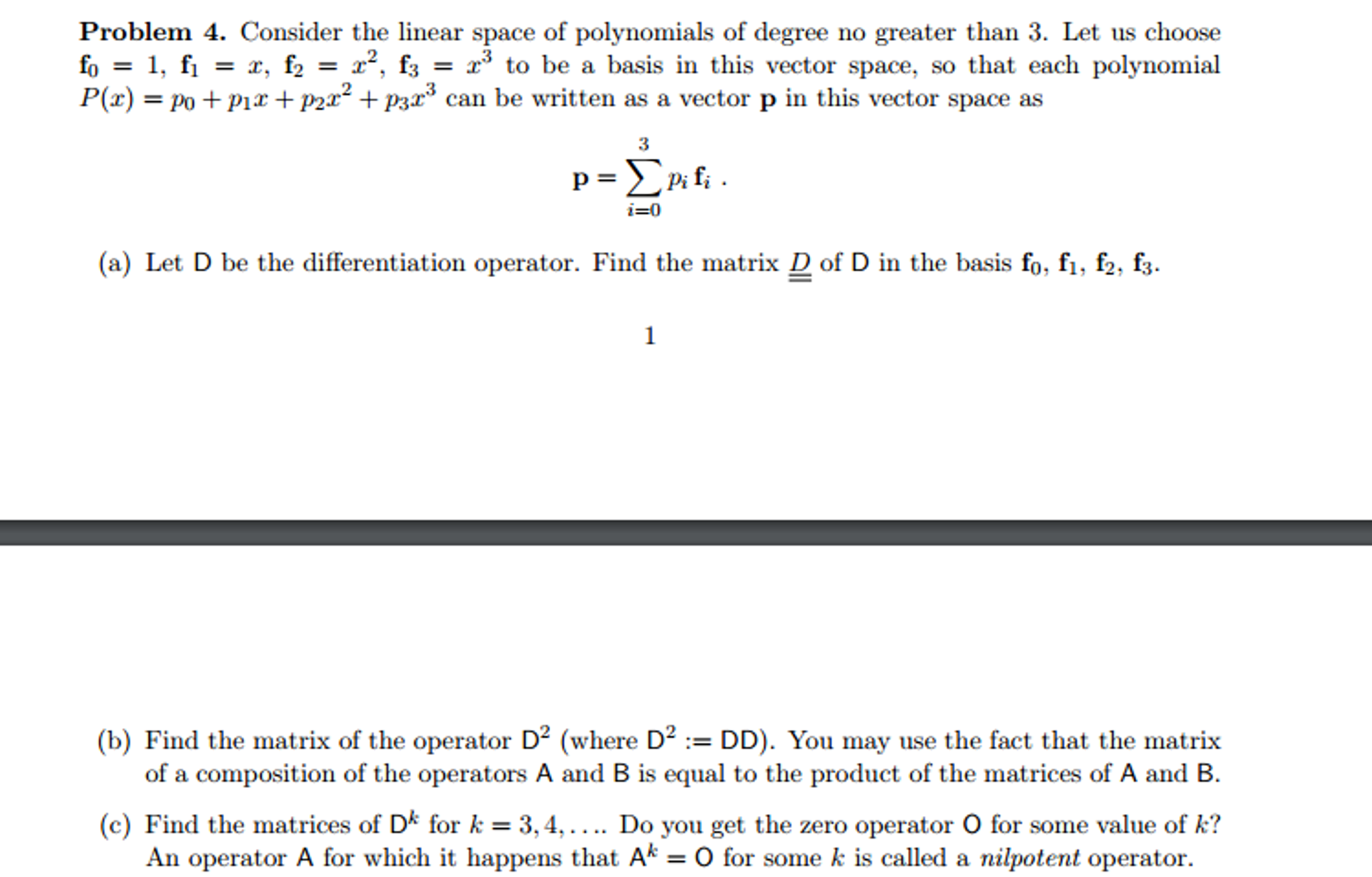 Solved Consider the linear space of polynomials of degree no | Chegg.com