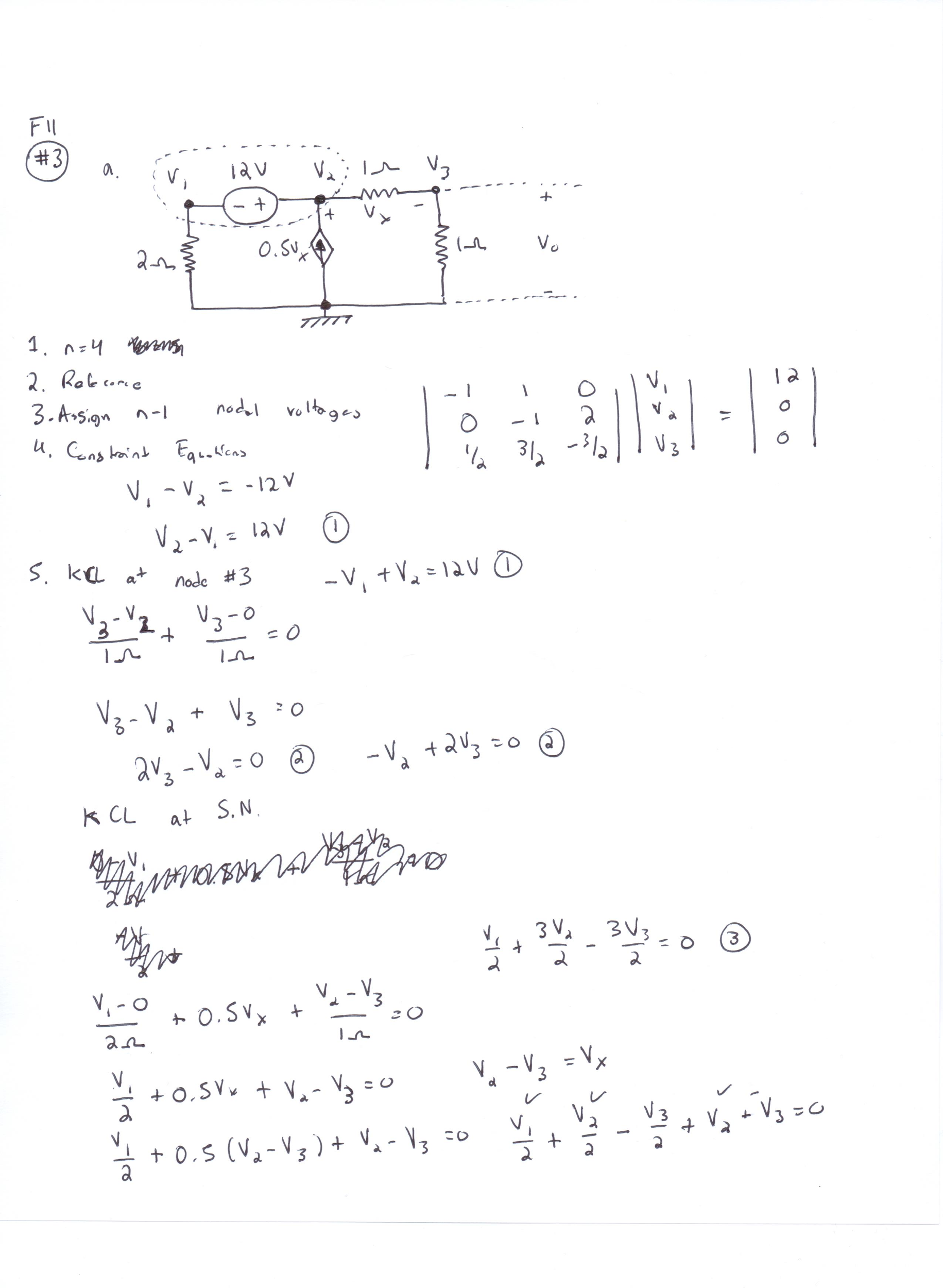 Solved In the following circuit; a. Use nodal analysis to | Chegg.com