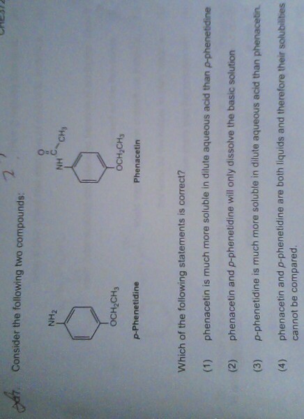 Solved Consider the following two compounds: NH2 OCH2CHs ÖCH | Chegg.com
