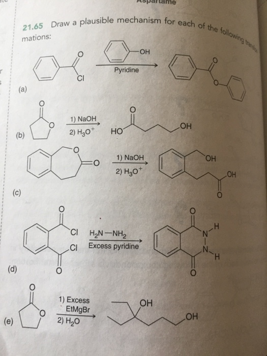 Solved Draw a plausible mechanism for each of the following | Chegg.com