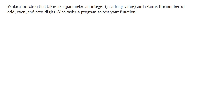 Solved Write a function that takes as a parameter an integer | Chegg.com