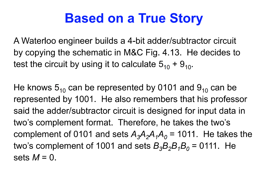 Solved Based on a True Story A Waterloo engineer builds a | Chegg.com