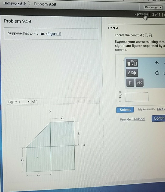Solved Suppose That L = 8 In Part A Locate The Centroid 