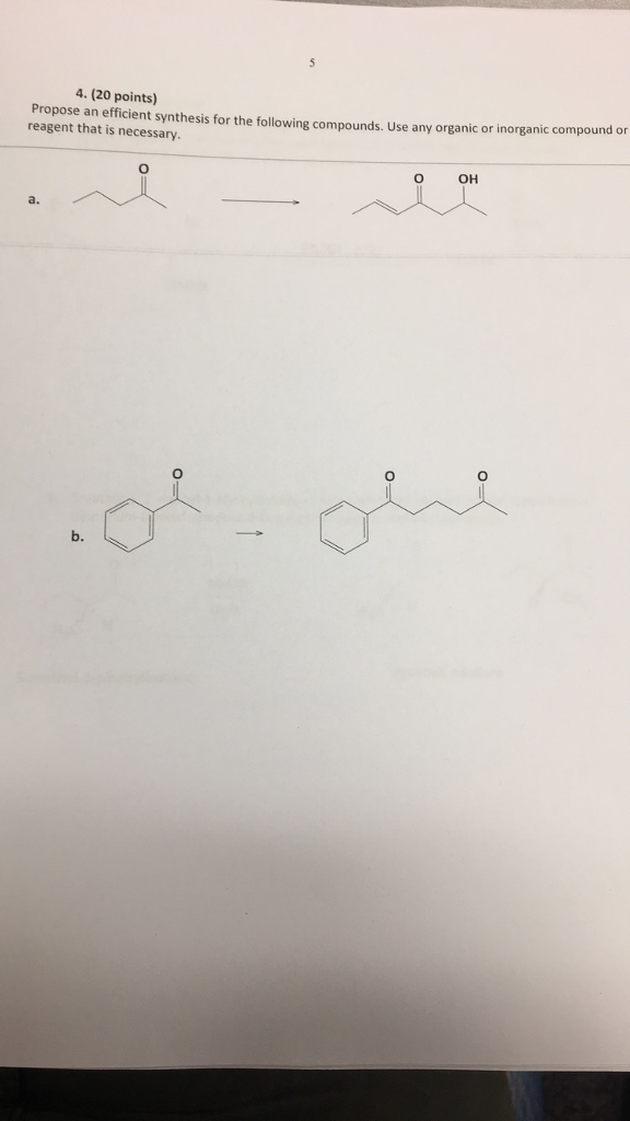 Solved 4. (20 points) Propose an efficient synthesis for the | Chegg.com