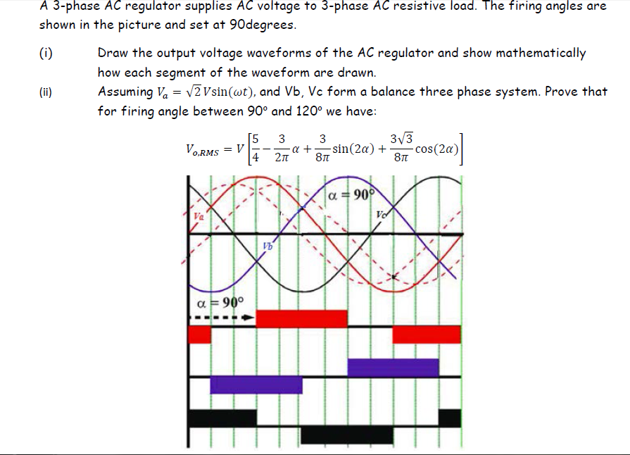 A 3-phase AC regulator supplies AC voltage to 3-phase | Chegg.com