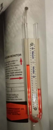Solved The red manometer fluid has a SG = 0.826. The left | Chegg.com