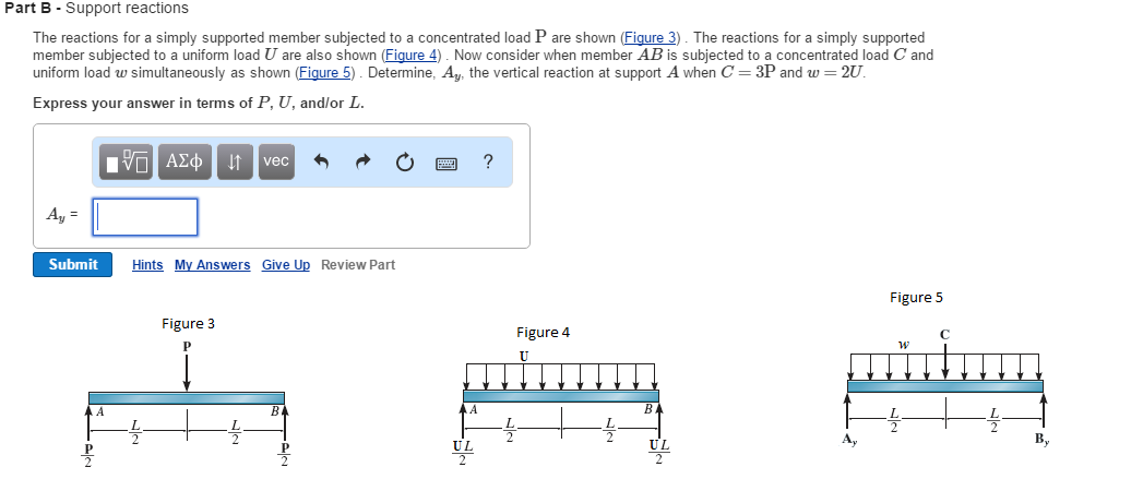 Solved The reactions for a simply supported member subjected | Chegg.com